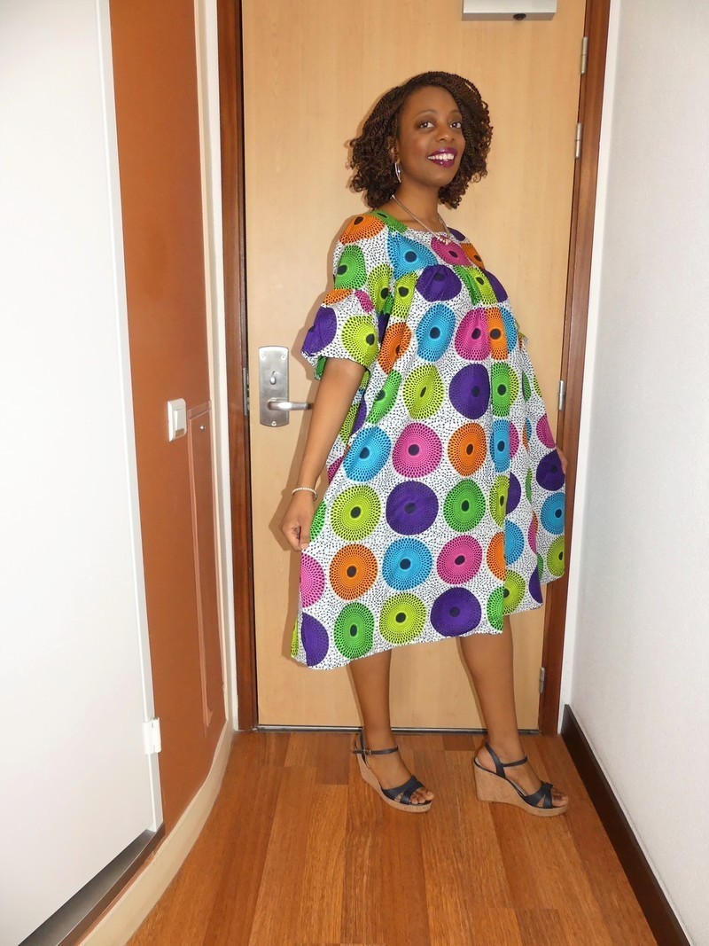 Robe Ample Manches Courtes En Wax Pagne Africain Par Pagnshopea R Afrikrea